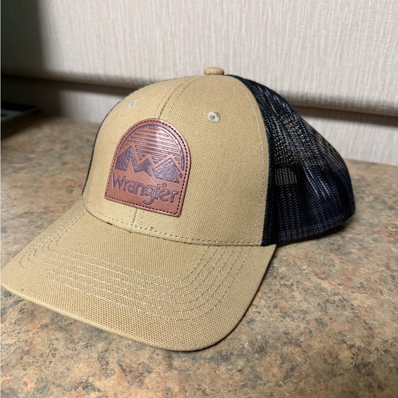 Wrangler | Accessories | Wrangler Beige And Black Trucker Hat | Poshmark